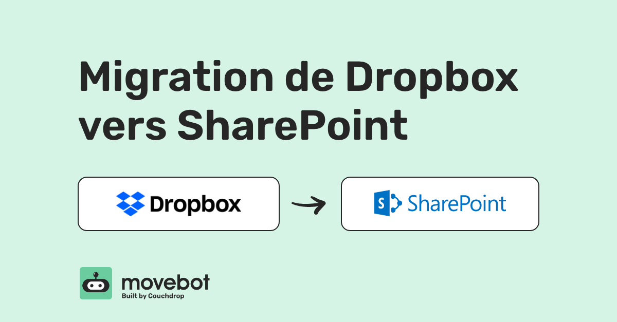 Migration de Dropbox vers SharePoint | Movebot