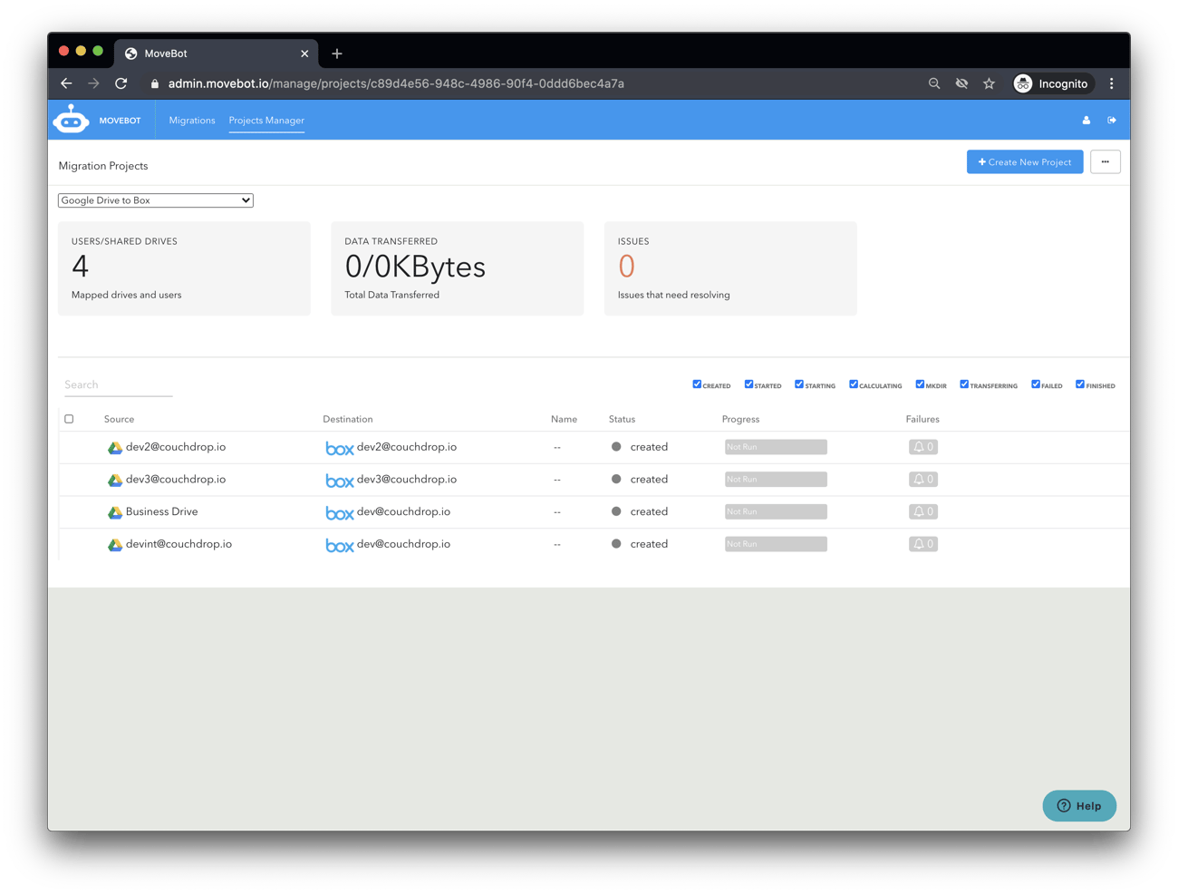 Google Drive to Box Migrations